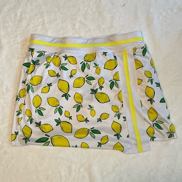 PGA Tour | Skirts | Pga Tour Lemon Print Skort White And Yellow | Poshmark
